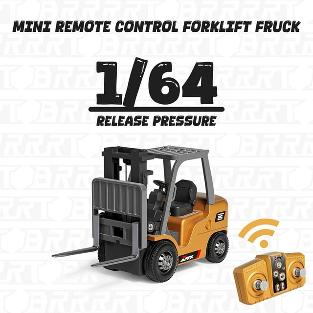 BRRRRT 1/64 RC Forklift Toy 7 Channel 2 Mode Mini Remote Control Forklift Truck with ...