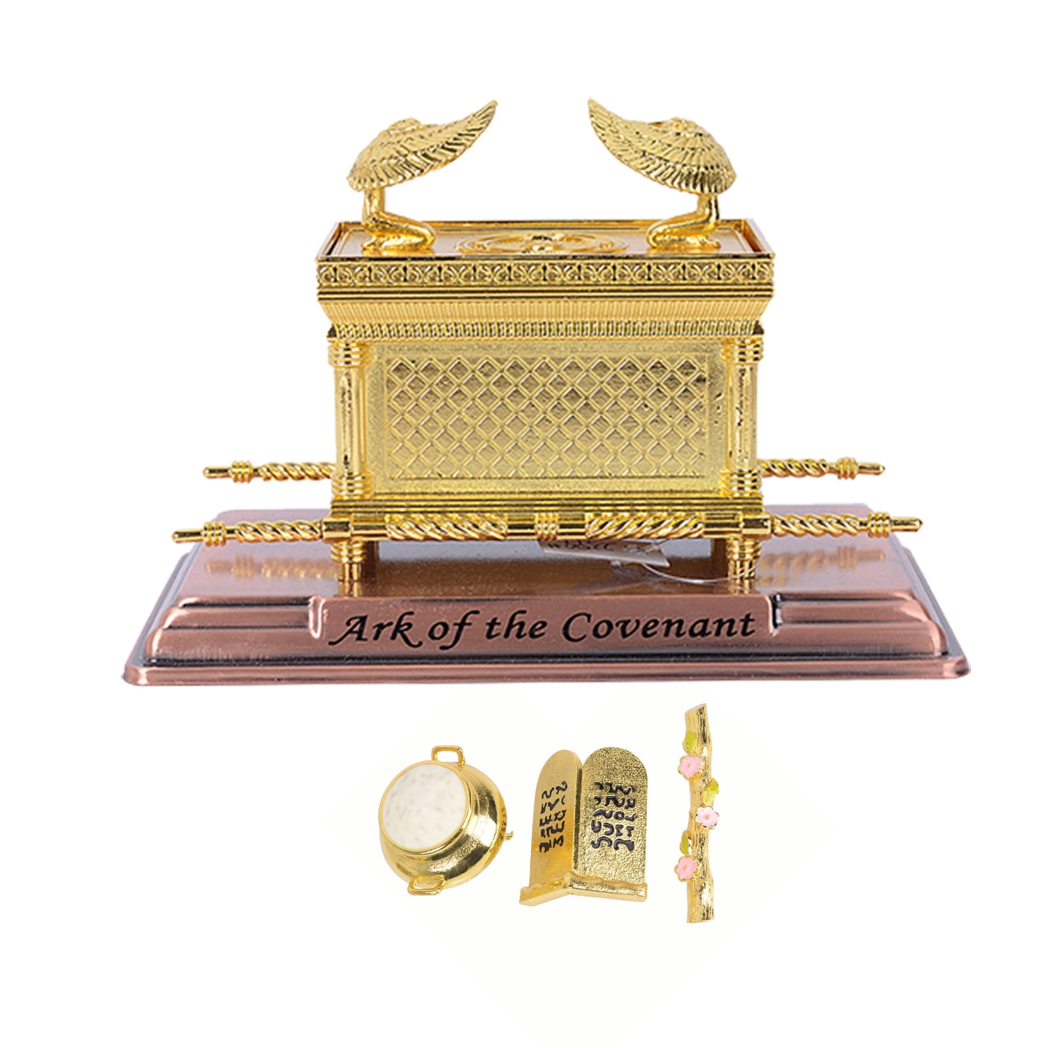 BRTAGG Ark of the Covenant Replica, Gold Plated Statue, Aaron's Rod ...