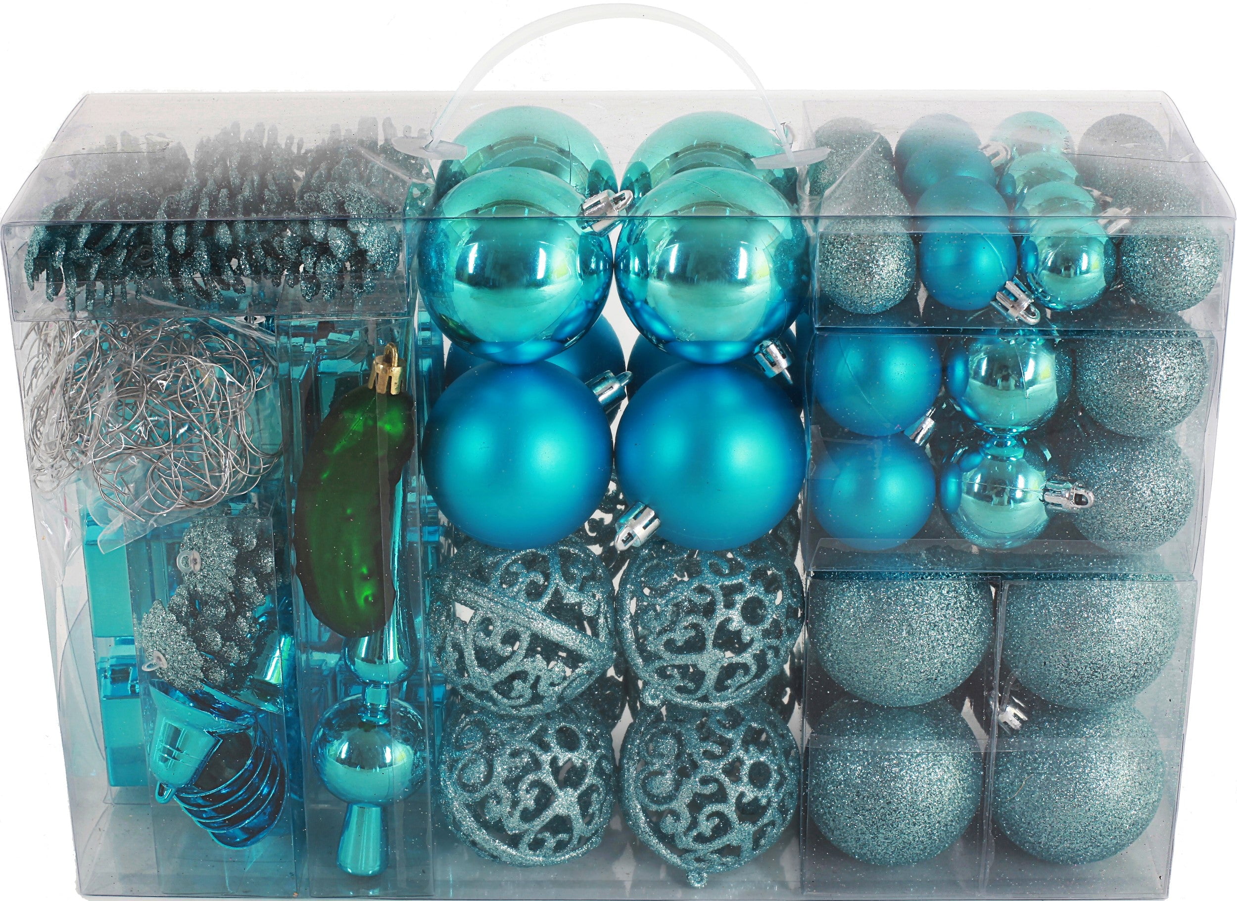 BRUBAKER 101 Pack Assorted Christmas Ball Ornaments - Shatterproof ...