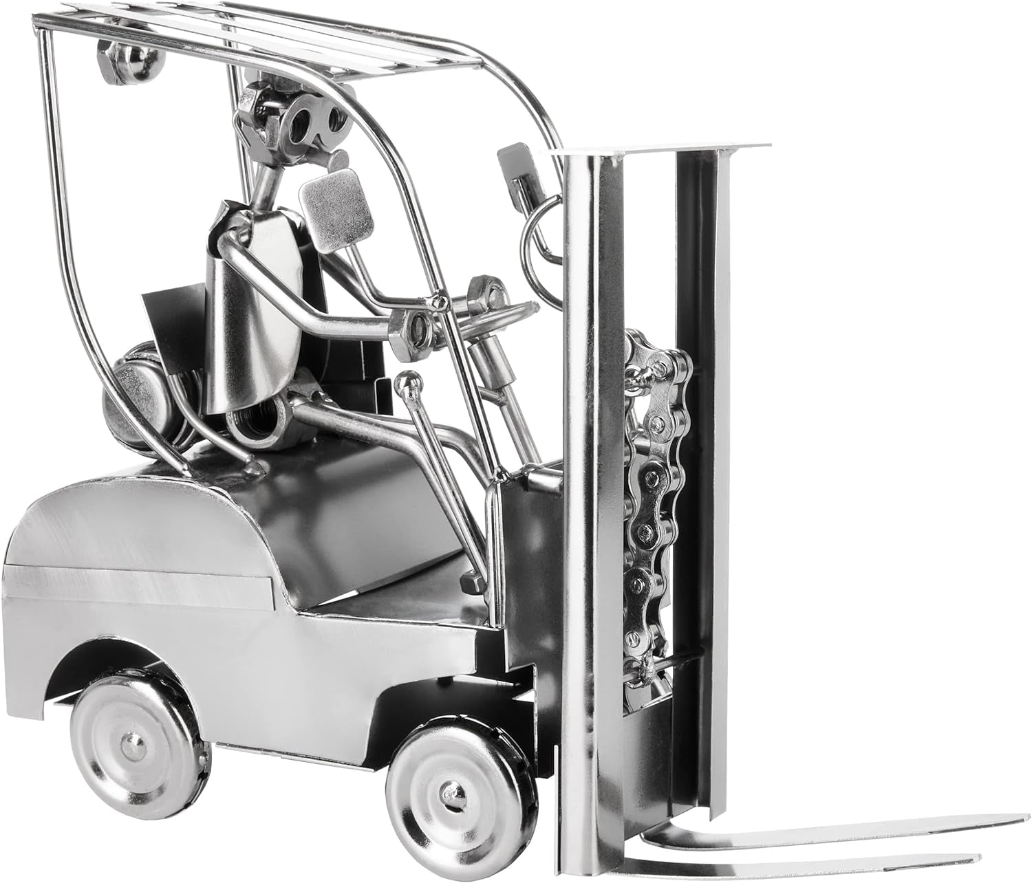BRUBAKER Nuts and Bolts Sculpture Forklift - Forklift Driver Silver ...