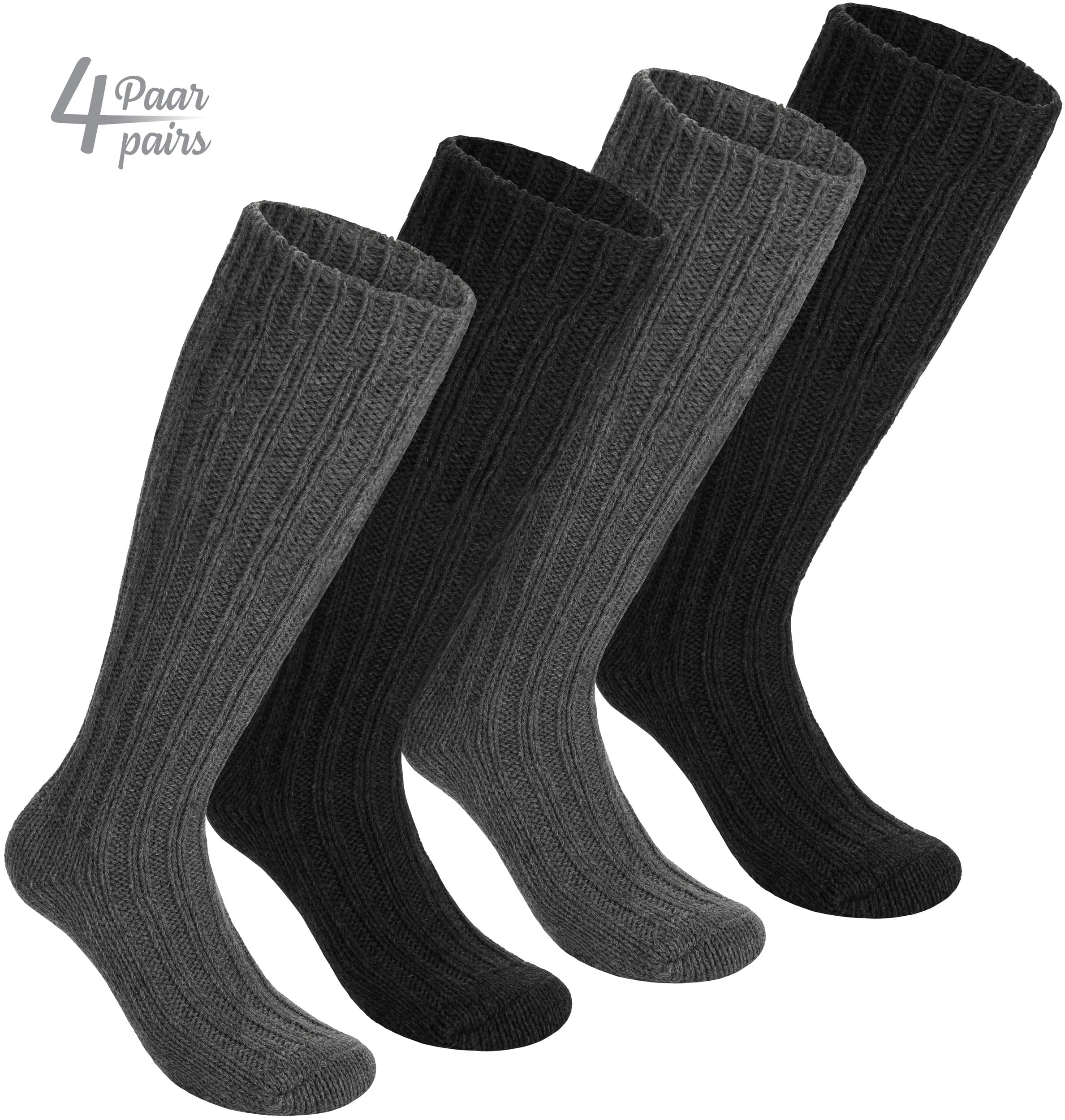 BRUBAKER Warm Alpaca Socks for Men or Women - 4 Pairs - Walmart.com