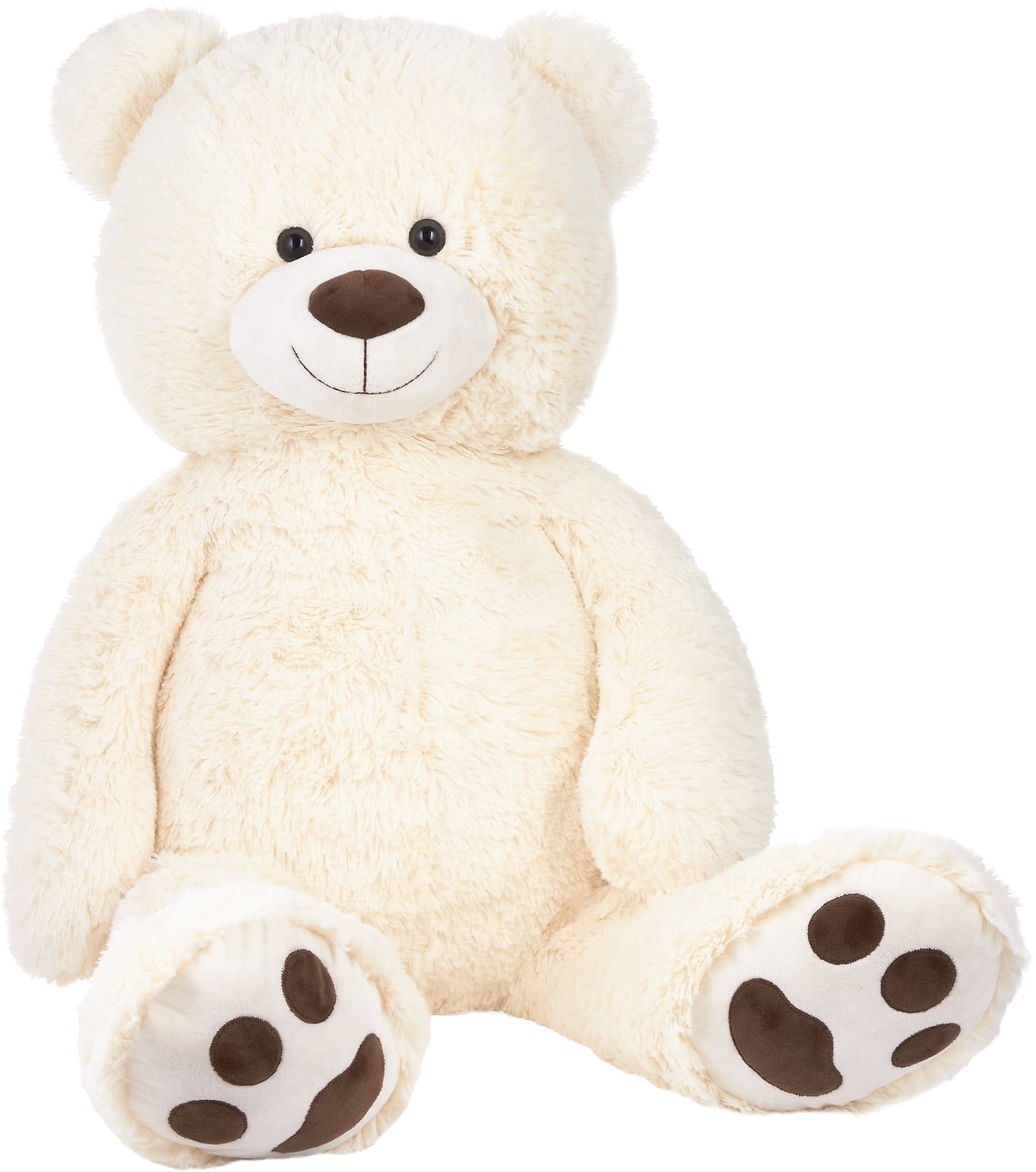BRUBAKER XXL Teddy Bear 40 Inches - Soft Toy - Plush Cuddly Toy - White ...