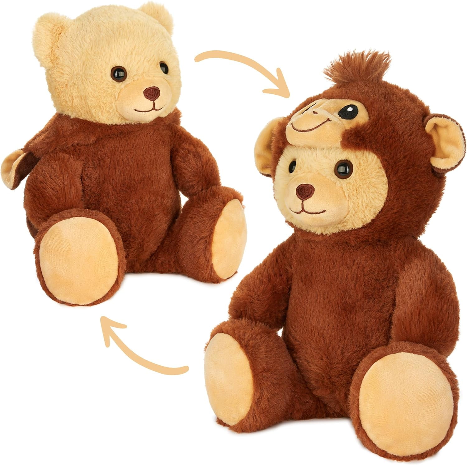 BRUBIES Teddy Monkey - 10 Inch Teddy Bear in Monkey Costume with Hood ...