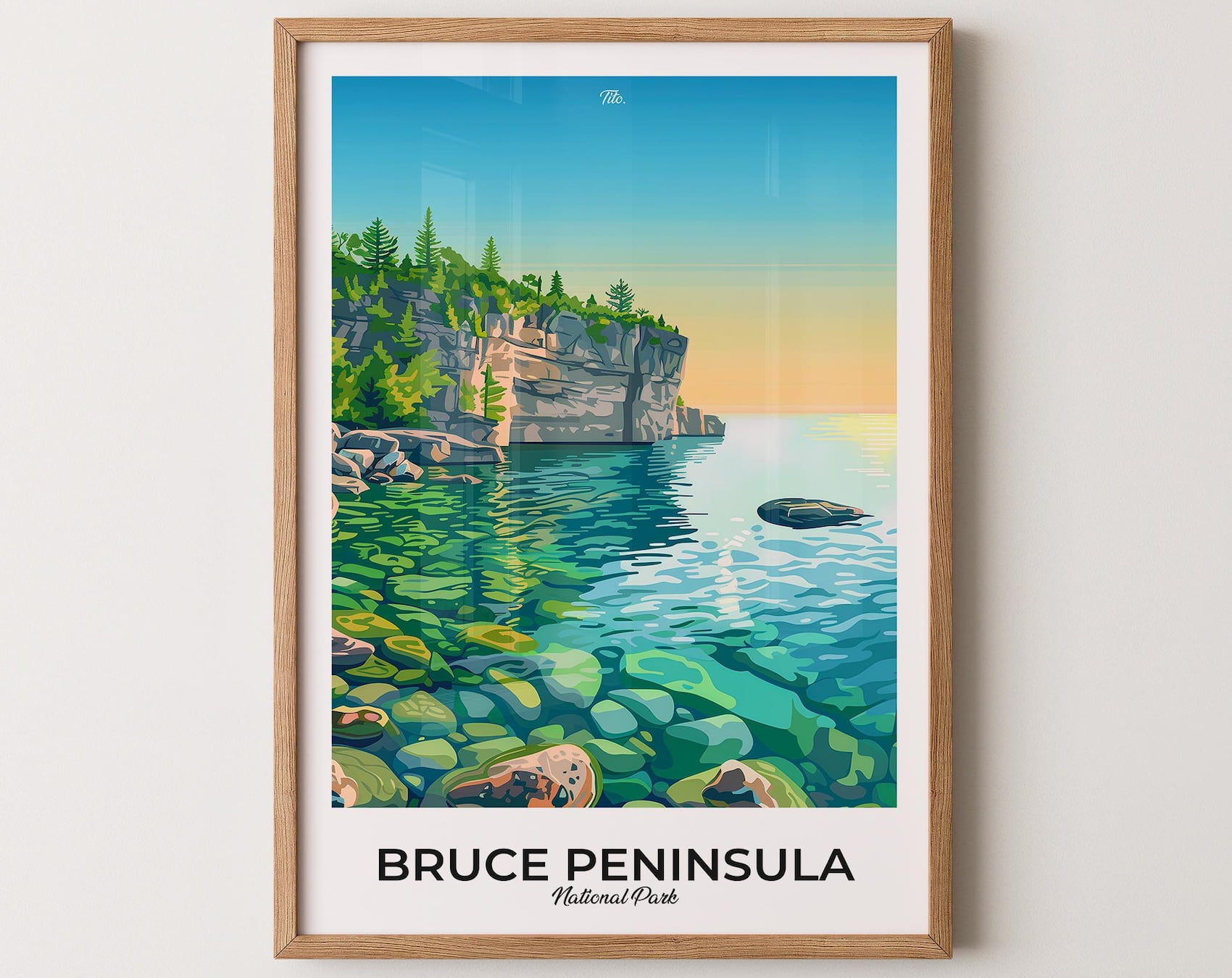 BRUCE PENINSULA Poster, Bruce Peninsula Travel Poster, Bruce Peninsula ...