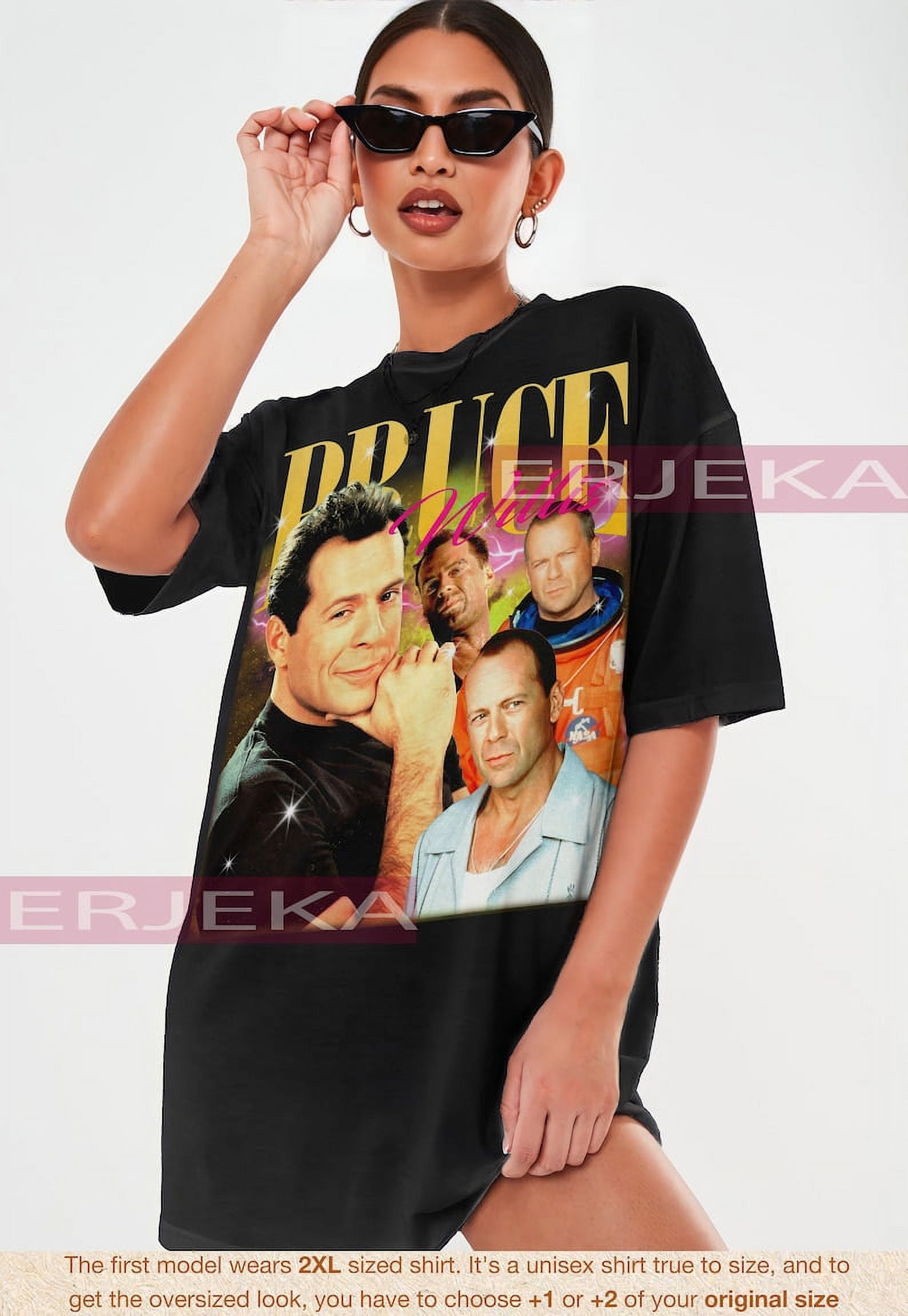 BRUCE WILLIS T-shirt - Bruce Willis Fans Shirt - Walmart.com