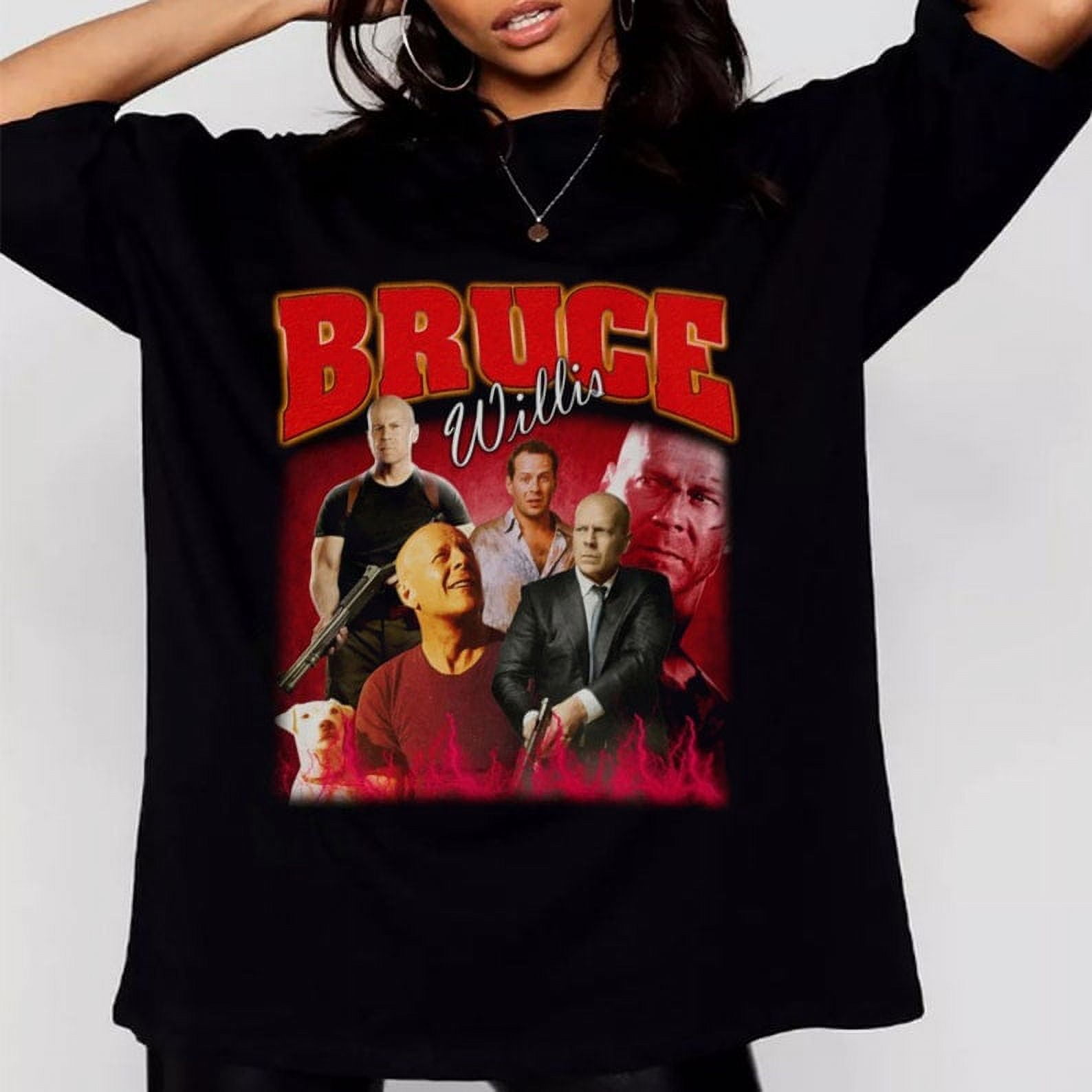 BRUCE WILLIS Vintage T-Shirt, Actor Bruce Willis Homage Shirt, Bruce ...