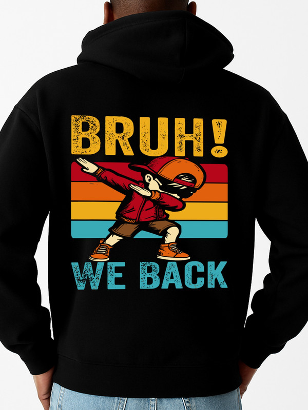BRUH! Retro Hoodie funny hoodies funny humor mens machine washable ...