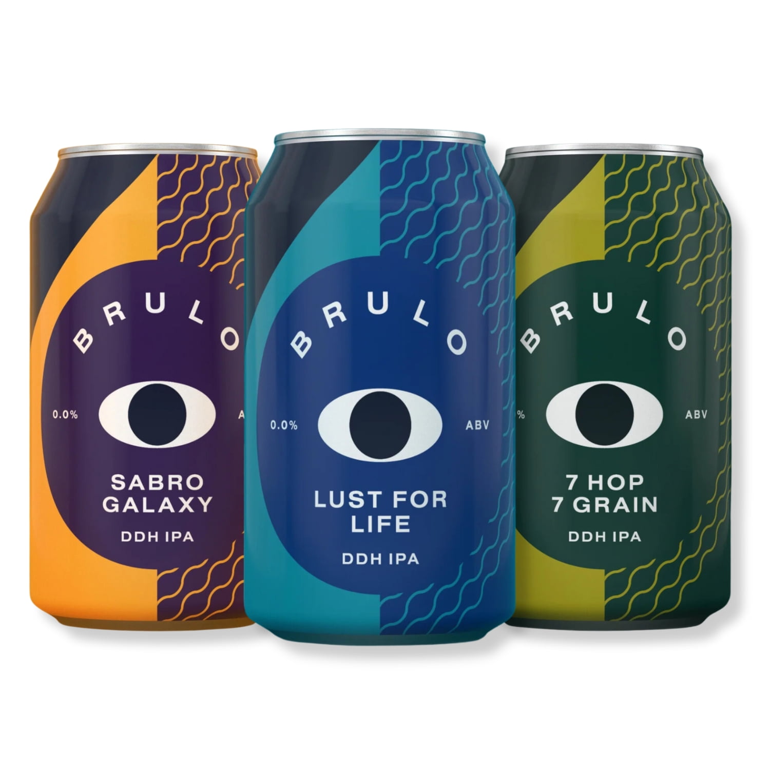 BRULO - DDH IPA Mixed Case, Non-Alcoholic, Alcohol-Free Beer, Low ...