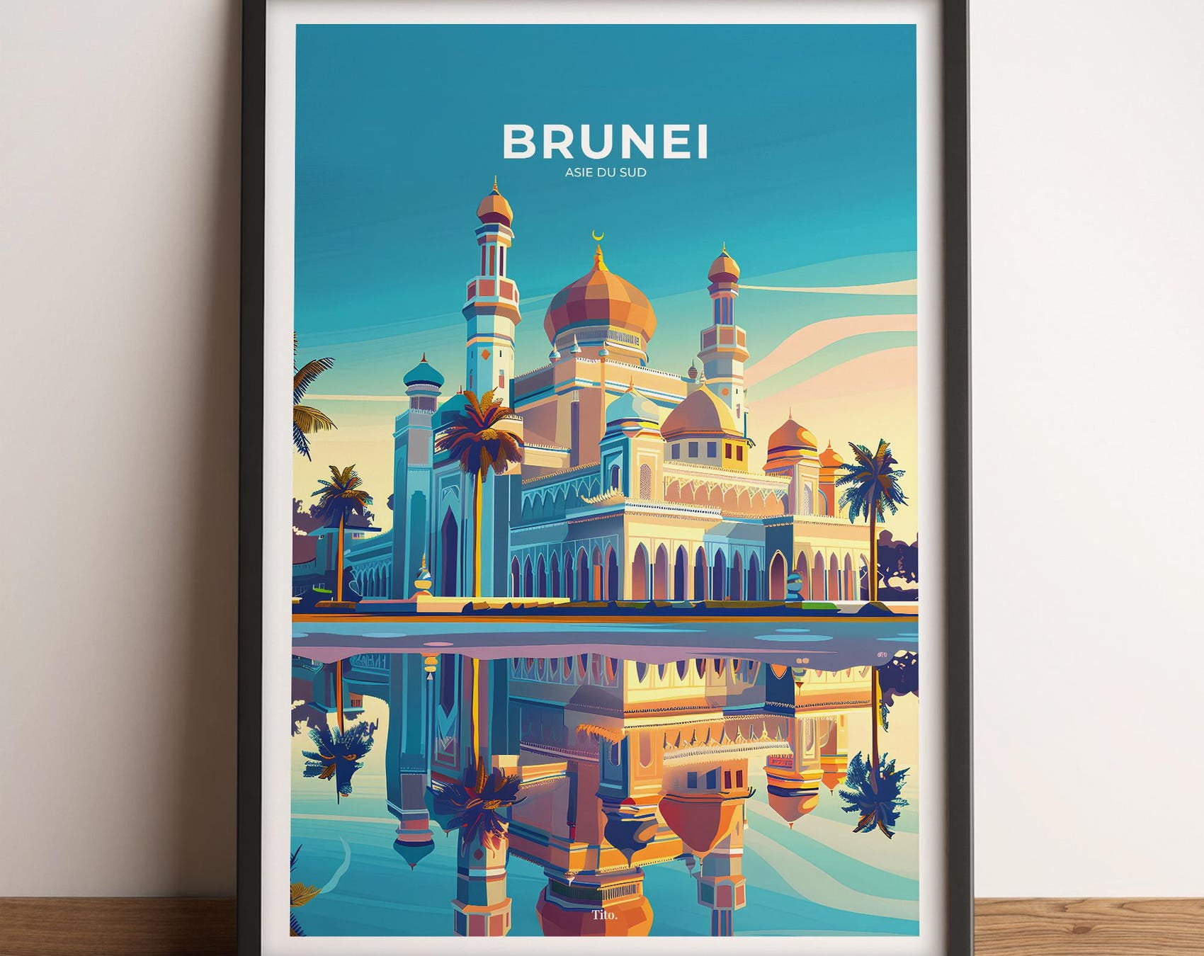 BRUNEI Poster · Brunei Travel Poster · Brunei Art Print · Brunei Poster ...