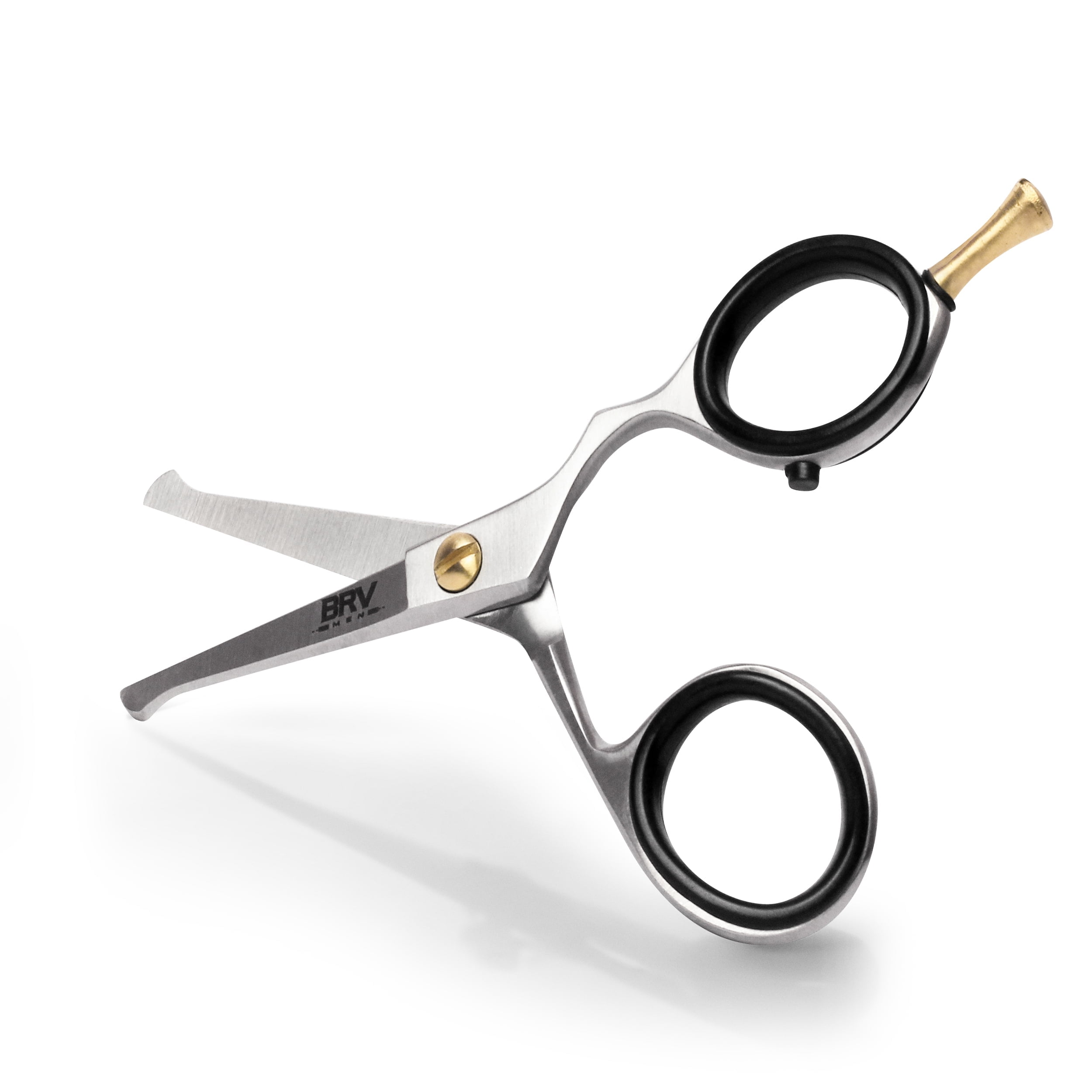 BRV MEN Rounded-Tip Small Trim Scissors for Men 4.2" - High Carbon ...