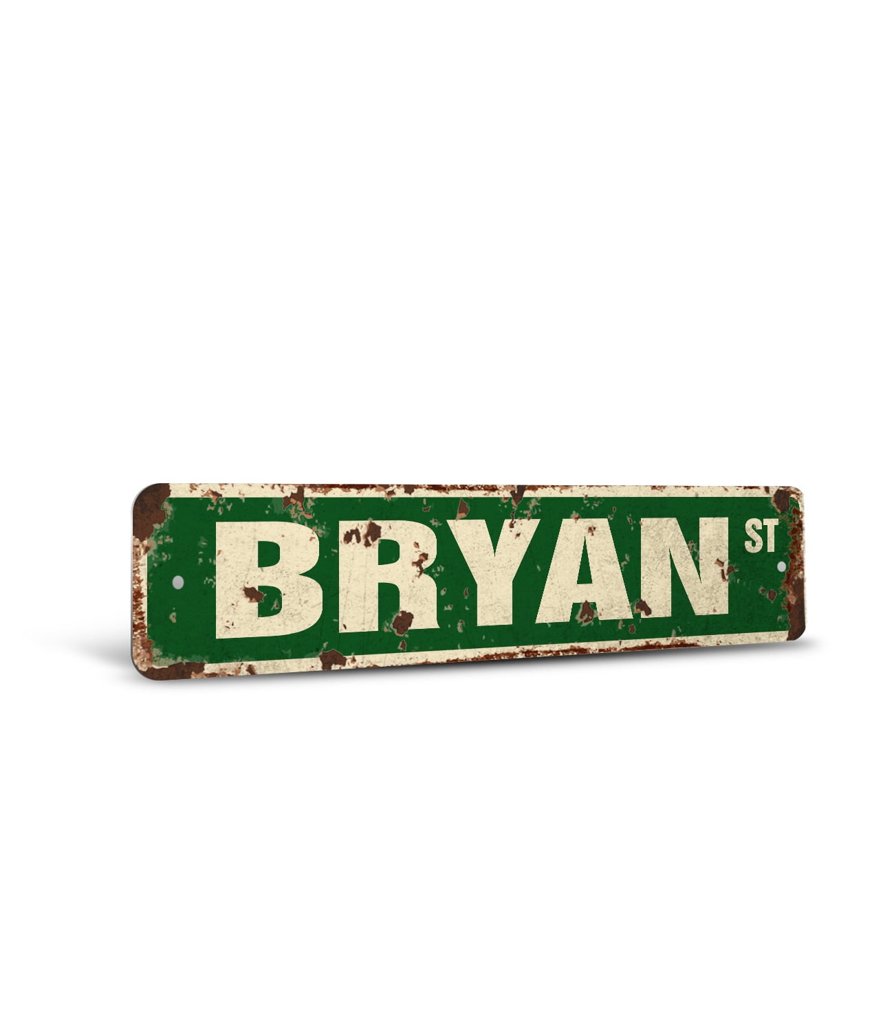 BRYAN Vintage Style Rustic Street Sign – Childrens Name Room Sign Retro ...