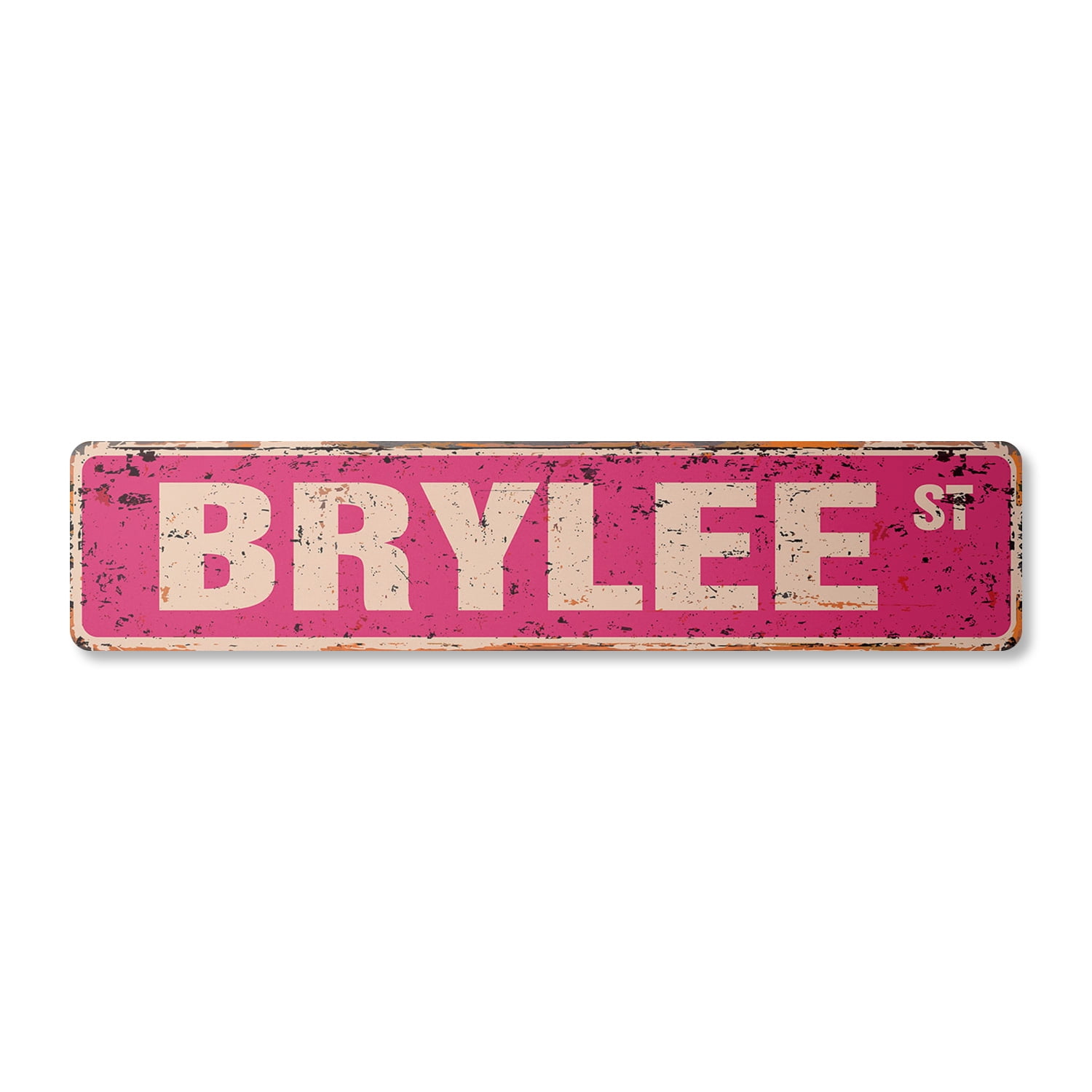 BRYLEE Vintage Plastic Street Sign Childrens Name Room Sign | Indoor ...