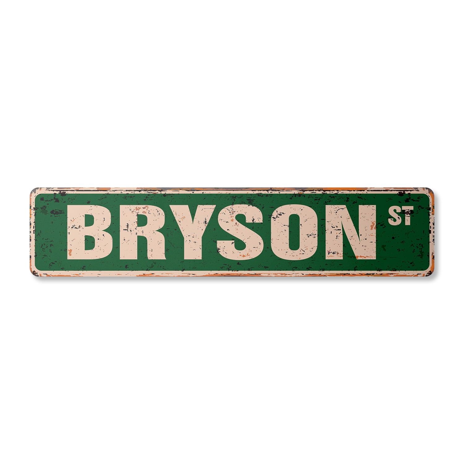 BRYSON Vintage Plastic Street Sign Childrens Name Room Sign | Indoor ...