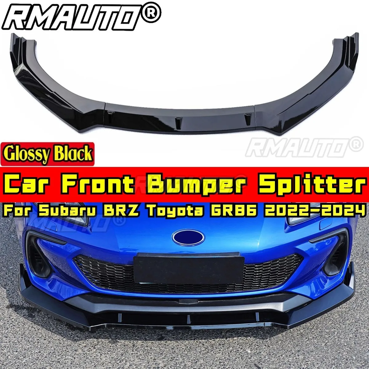 BRZ GR86 Front Bumper Lip Matte Black Front Bumper Spoiler Apron DC ...
