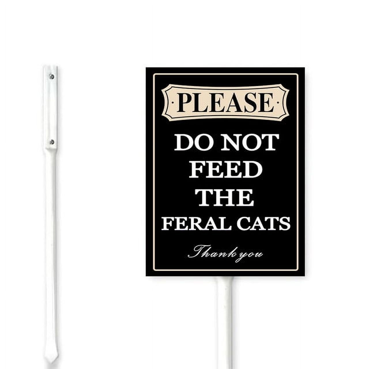 BRillianhyt (8X12) IN Please Do Not Feed The Feral Cats Yard Sign Metal ...