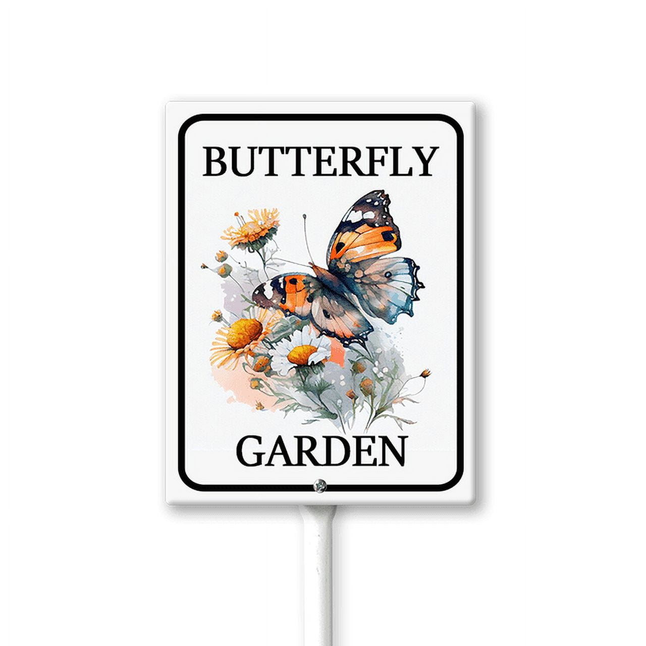 BRillianhyt Butterfly Garden Yard Sign with Stakes 7'' x 8.8'', Sturdy ...