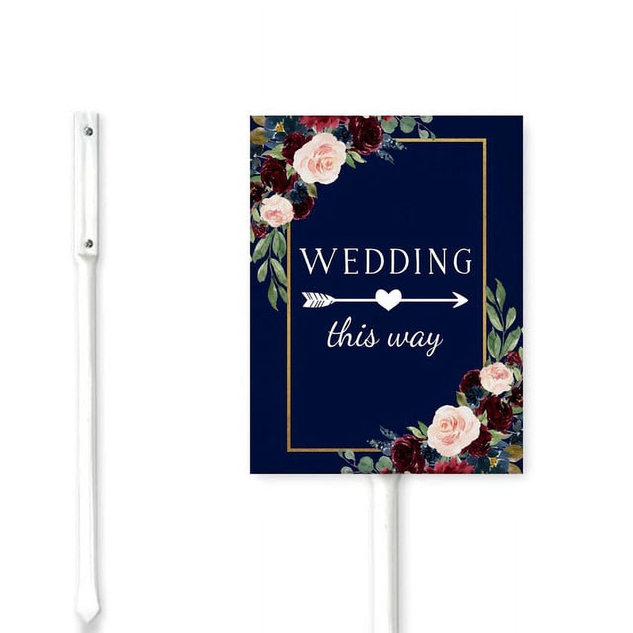 BRillianthy (6x4.6)IN Wedding This Way With Right Arrow Sign Wedding ...