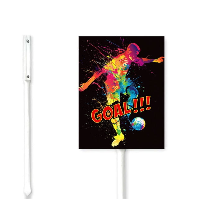 BRillianthy (8X12 )IN Goal Soccer Metal Yard Sign With Stakes Sportsman ...