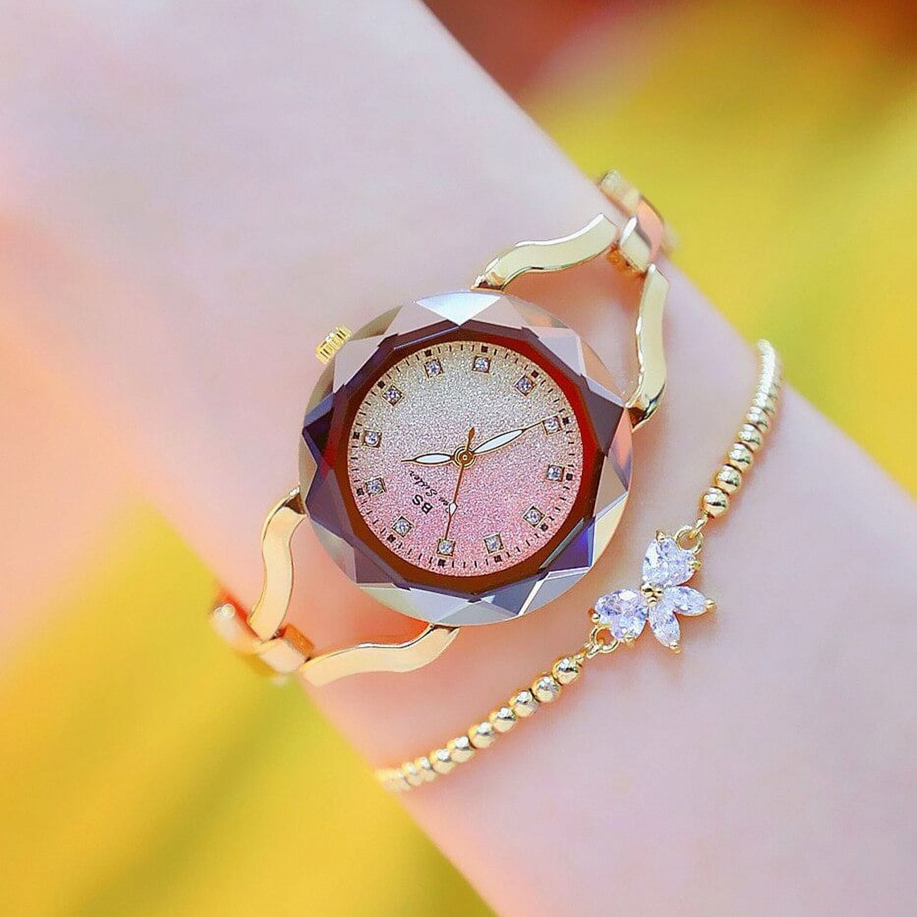 BS New Bracelet Watch Rhinestone Sunset Glow Glitter Surface Dream ...