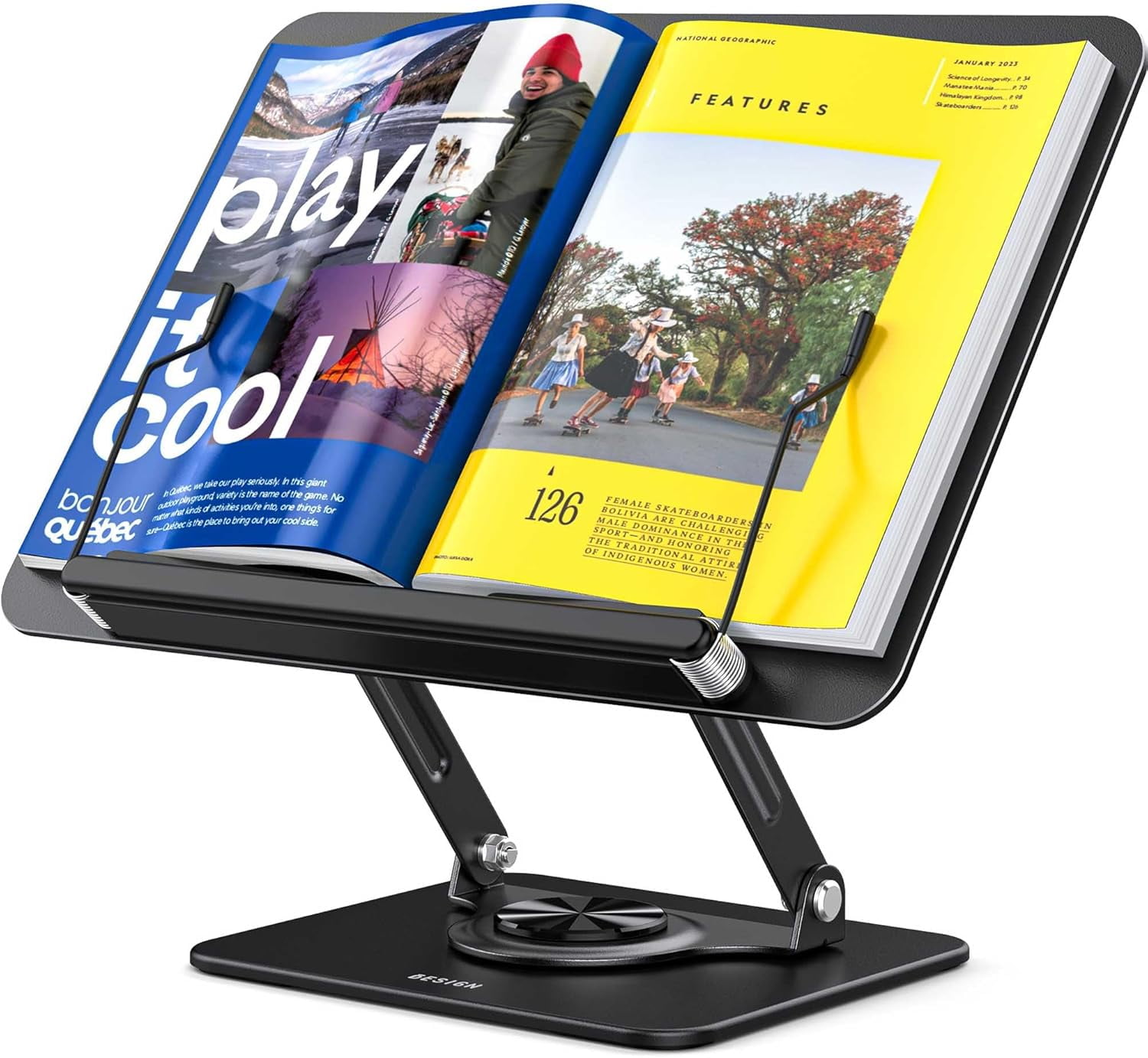 BS02 Book Stand for Reading, Adjustable Book Holder, Ergonomic Laptop ...