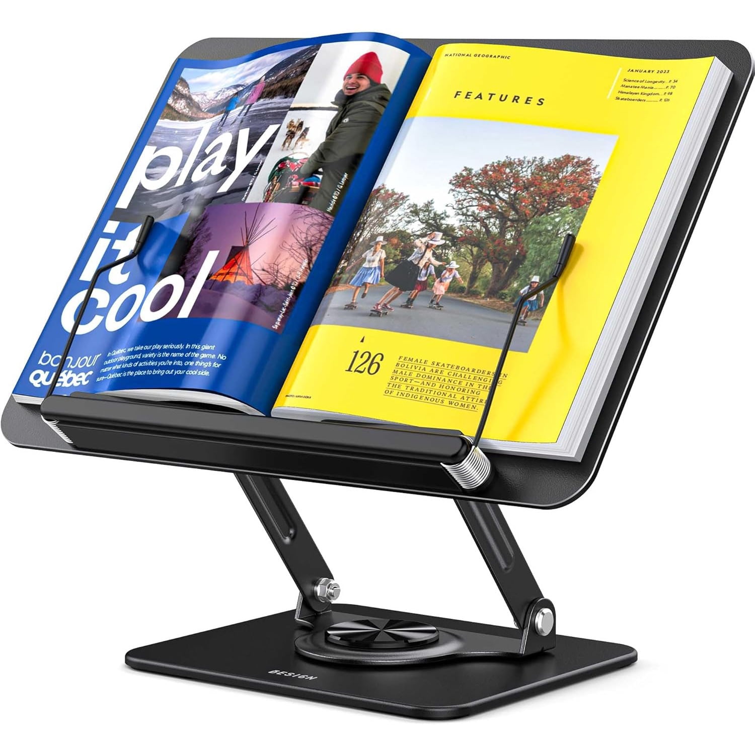 BS02 Book Stand for Reading, Adjustable Book Holder, Ergonomic Laptop ...