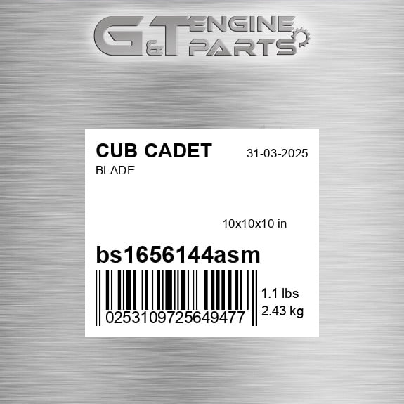 BS1656144ASM BLADE fits CUB CADET (New OEM) - Walmart.com