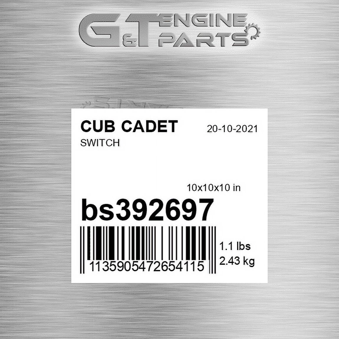 BS392697 SWITCH fits CUB CADET (New OEM) - Walmart.com