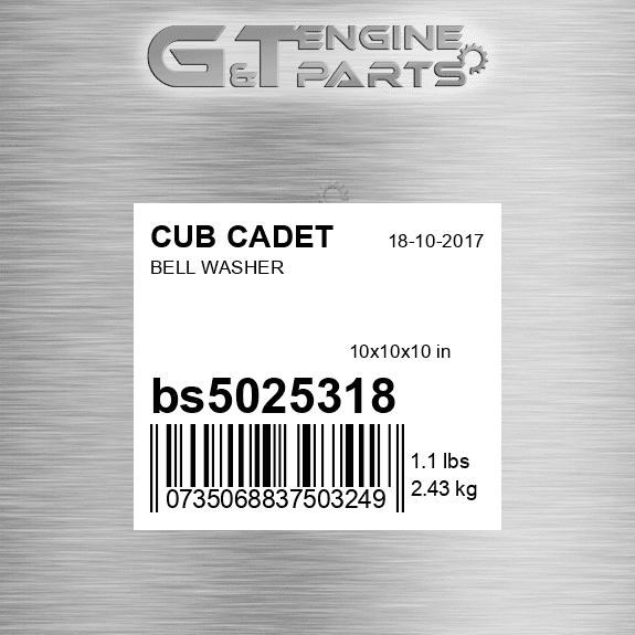 BS5025318 BELL WASHER fits CUB CADET (New OEM) - Walmart.com