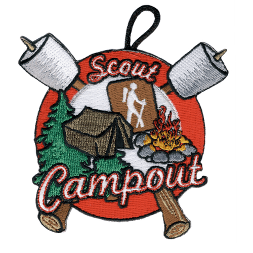 BSA Embroidered Patch Scout Campout - Tent with Campfire and S'mores - ClassB - Walmart.com