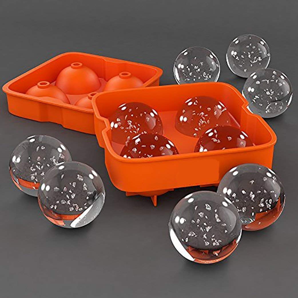 BSBDA ice Trays for Freezer Whiskey Ice Cube Silicone Ball Maker Mold ...