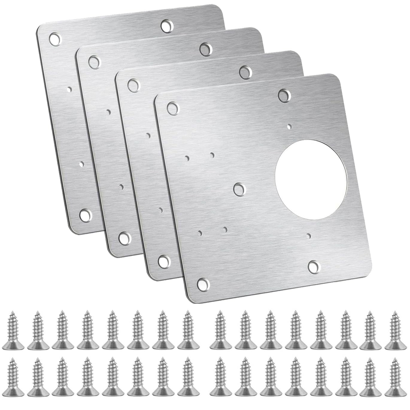 BSBMIEQM Cabinet Hinges Repair Plate,Stainless Steel Hinge Repair Kit,Kitchen Cupboard Door ...