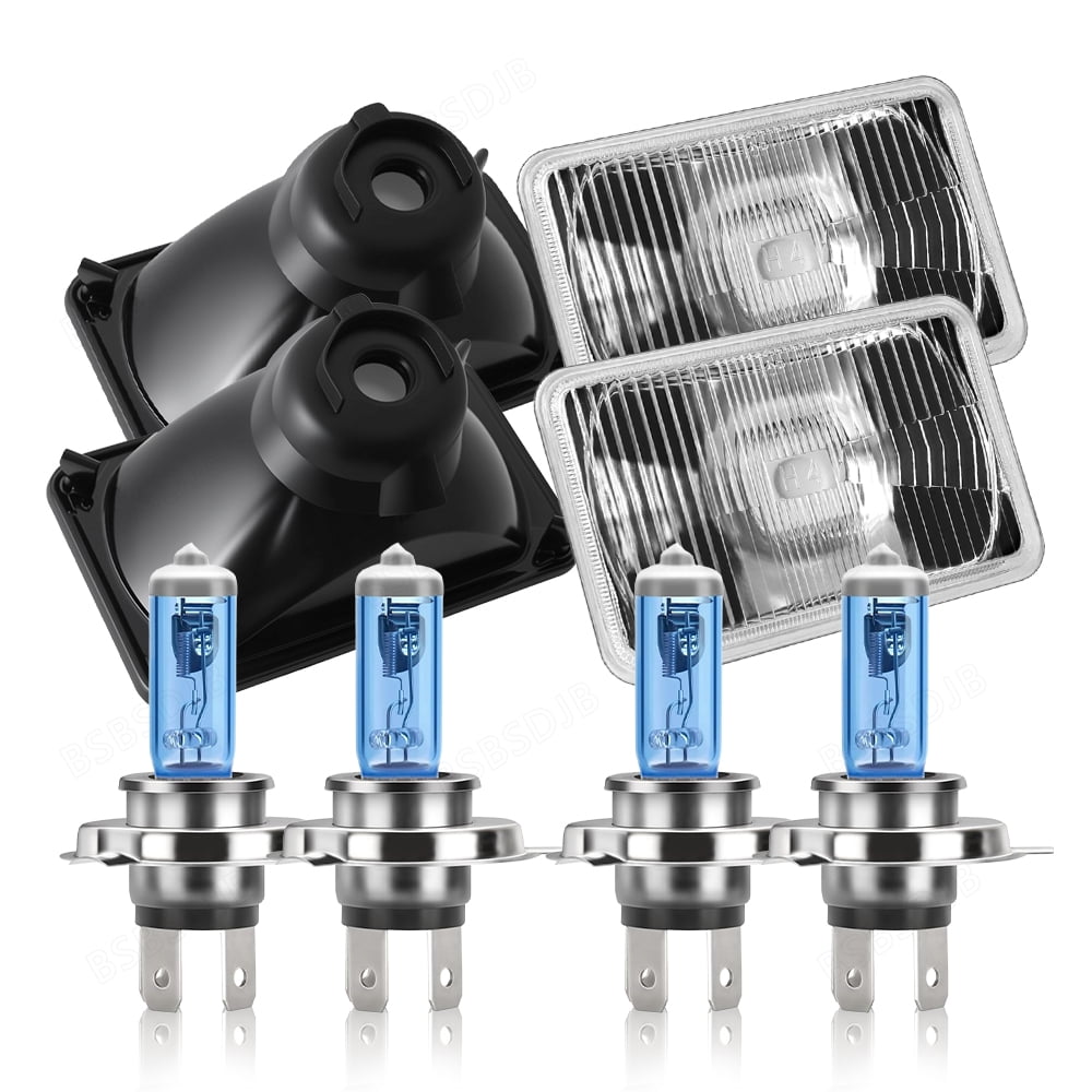 BSBSDJB 4PCS 4x6" Inch Halogen Headlights High-Low Sealed Beam For GMC ...