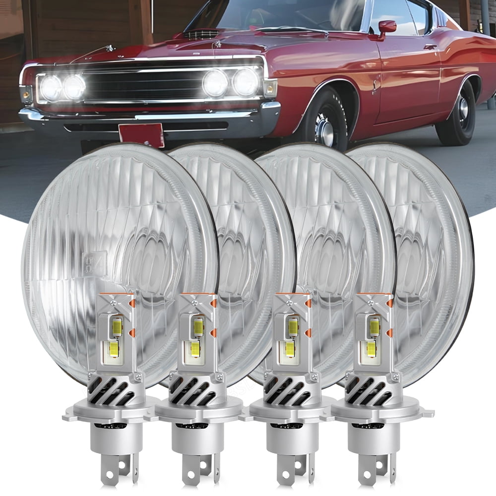 BSBSDJB 4PCS 5.75" inch LED Headlights High-Low Beam 6500K White for ...