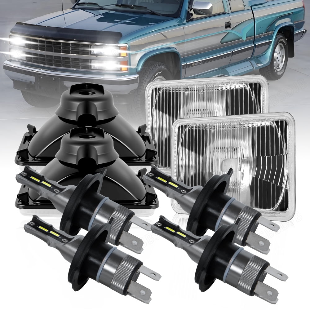 BSBSDJB 4pcs 4x6'' LED Headlights High Low Beam Bulbs for Chevrolet G10 ...