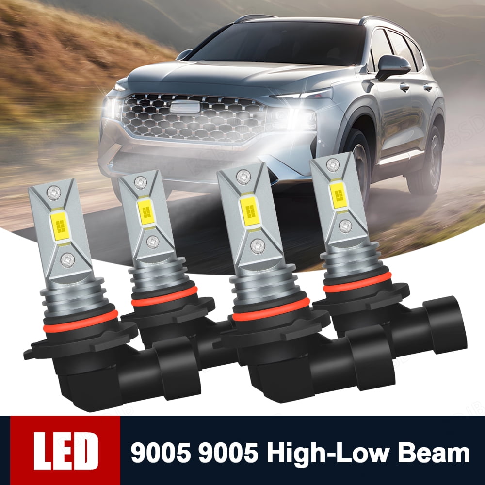 BSBSDJB 4x 9005(HB3) Bright LED Headlight Bulbs High Low Beam for Hyundai Santa Fe 2019-2022 ...