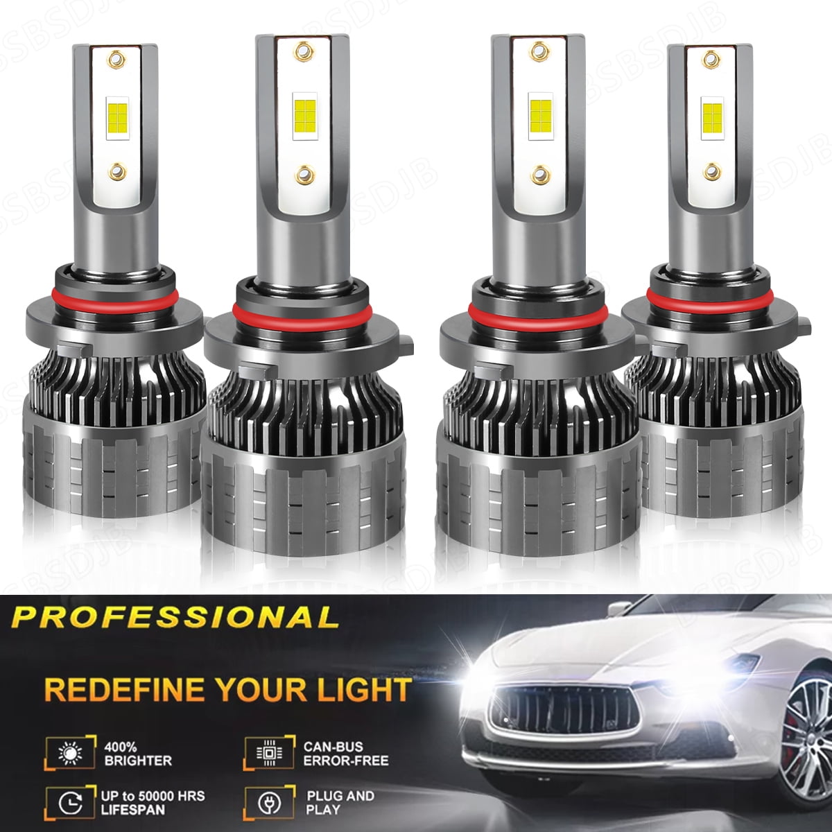 BSBSDJB For Corvette C5 1997-2004 Combo 9005+9006 High-Low Beam LED ...