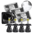 BSBSDJB For Lincoln Town Car 1981-1989 4x6" COB LED Headlights High-Low ...