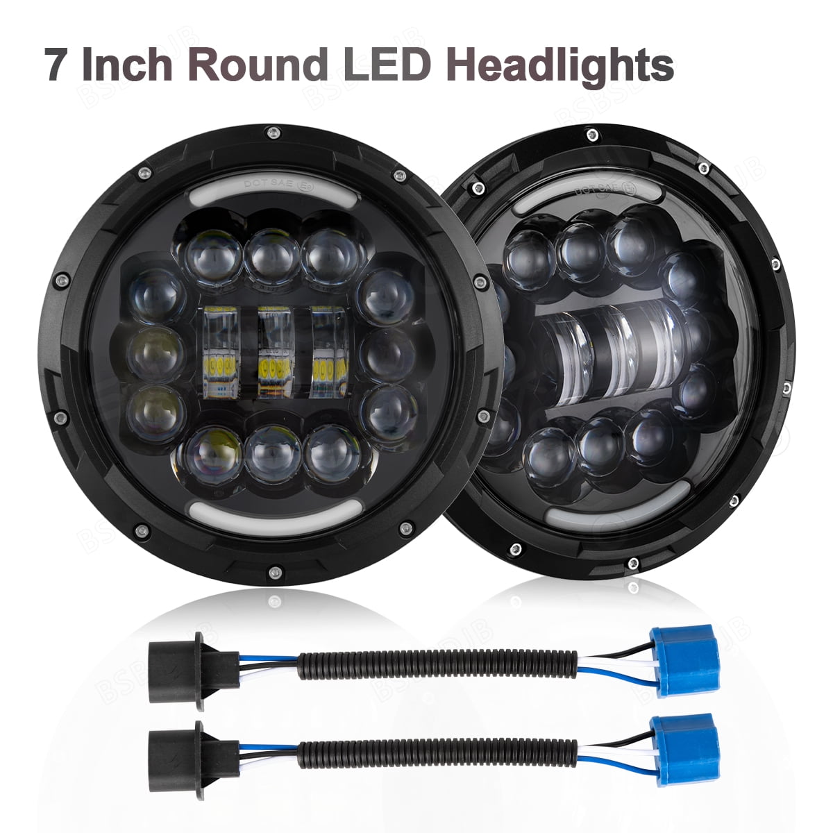 BSBSDJB For Suzuki Samurai SJ410 Pair 7 inch LED Round Headlights with ...