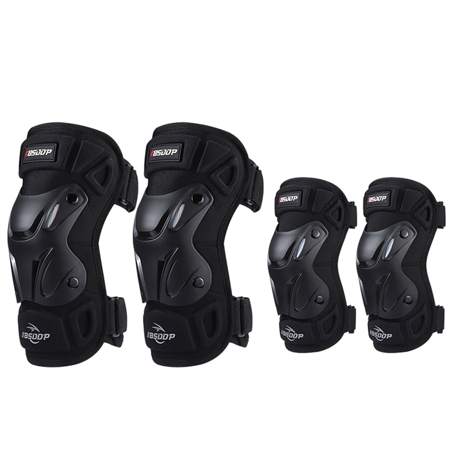 Universal Pair of Adult Knee Brace and Elbow Guards Bike Motorcycle ...