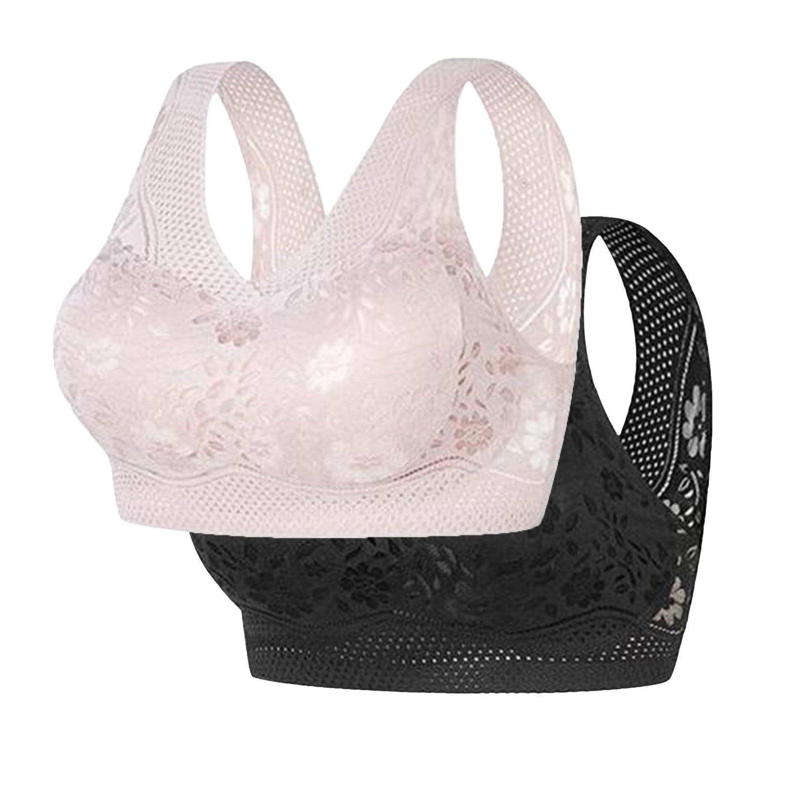 Bsdjilfg 3 Pack Bras For Women Seamless Lace Bra No Underwire Bralette