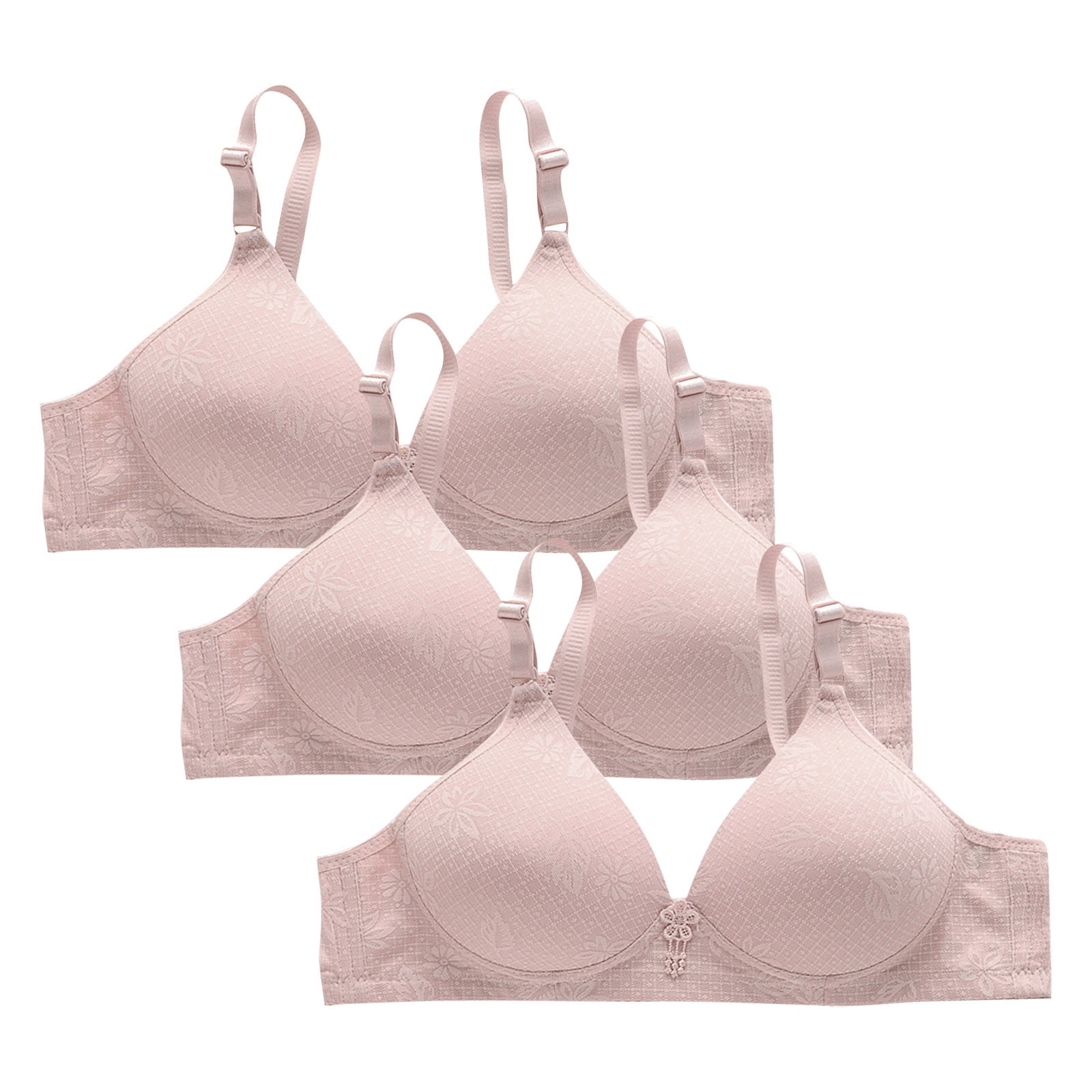 BSDJILFG 3 Pack Minimizer Bras for Women Full Coverage Triangle Cups ...