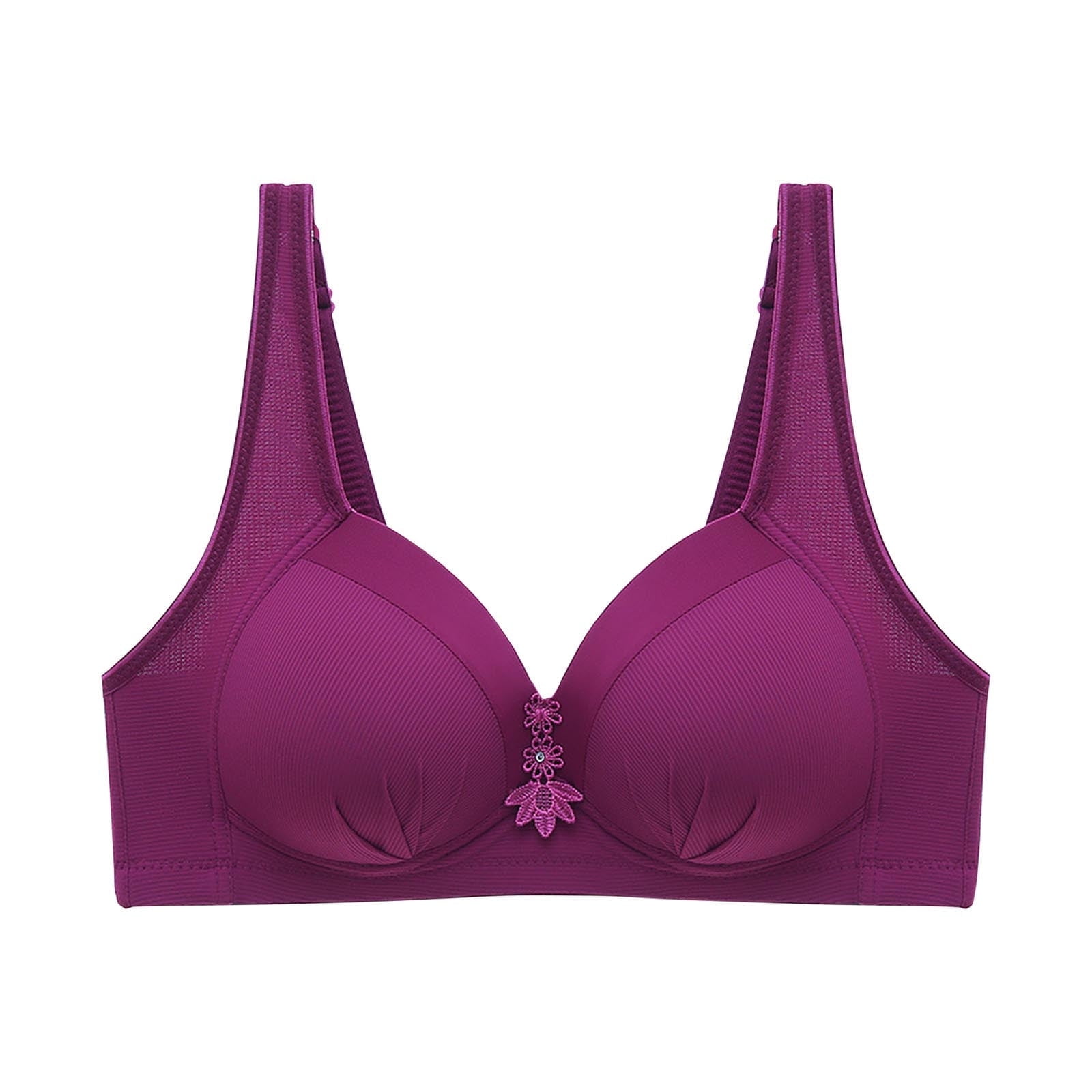 BSDJILFG 50% High Neck Sports Bra, Women's Bra Soild Wire Free ...