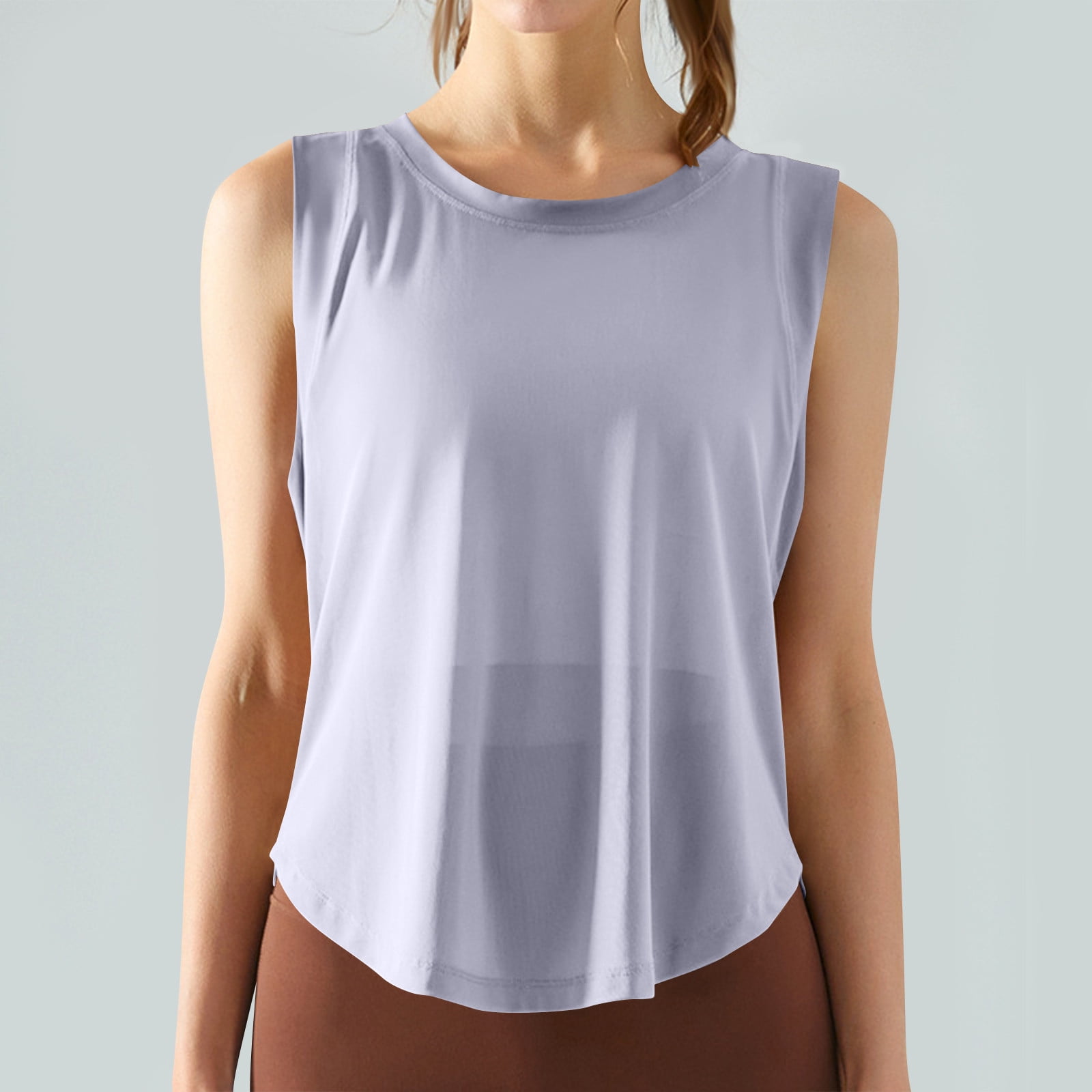 BSDJILFG Athletic Shirts for Juniors Workout Tank Tops Lightly Lined ...