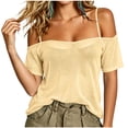 BSDJILFG Beach Cover Ups for Women Cold Shoulder Summer Mesh Top Sun ...