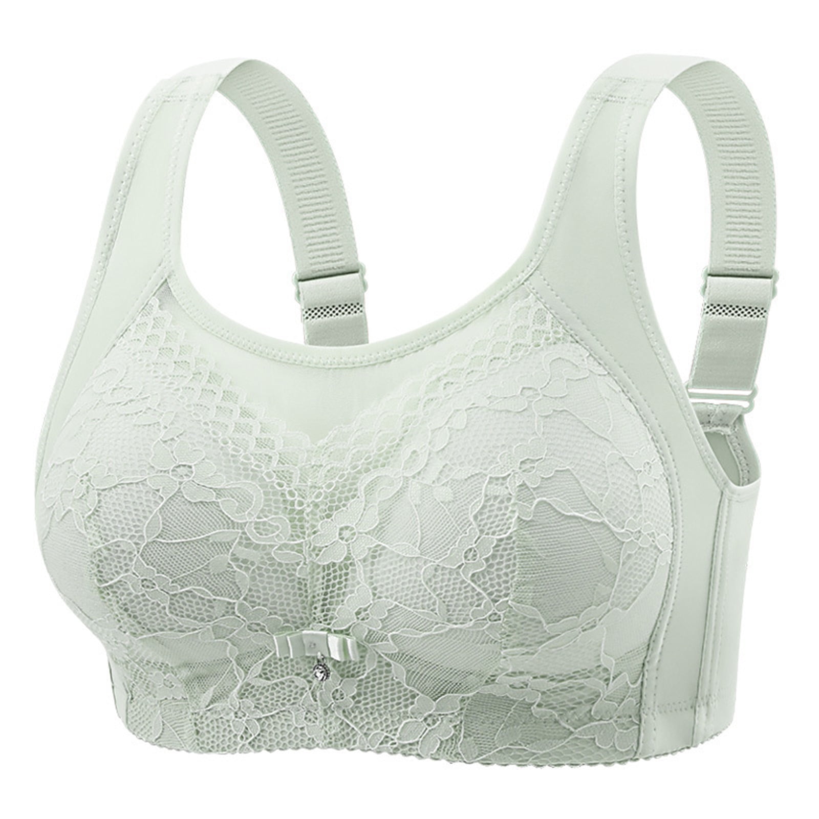 BSDJILFG Bras for Older Women Seamless Lace Embroidered Bra No ...
