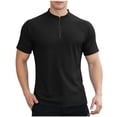 BSDJILFG Compression Shirts for Men Half Zip Gym Workout Top Moisture ...