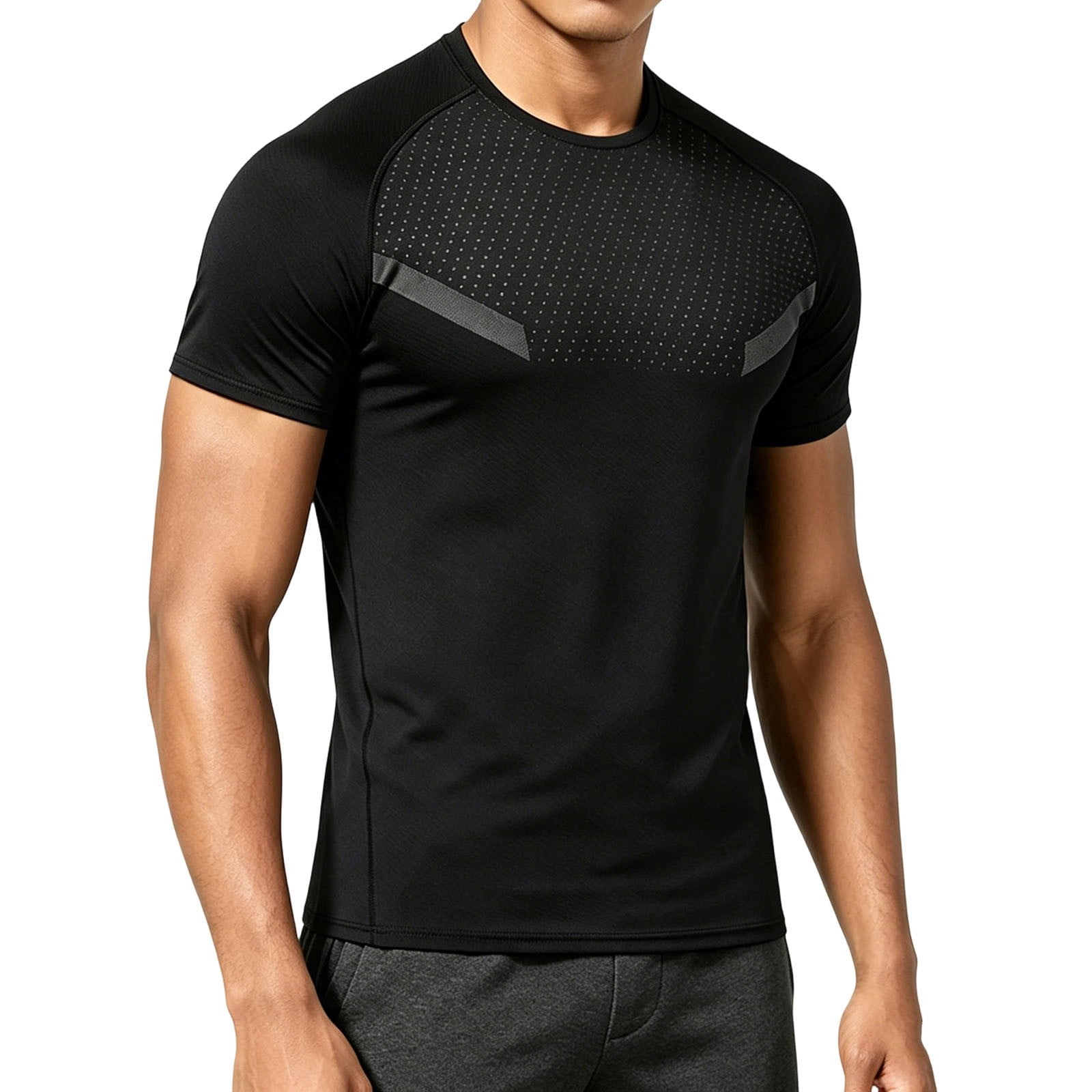 BSDJILFG Cooling T-Shirts for Men Compression Fit Workout Top Quick ...