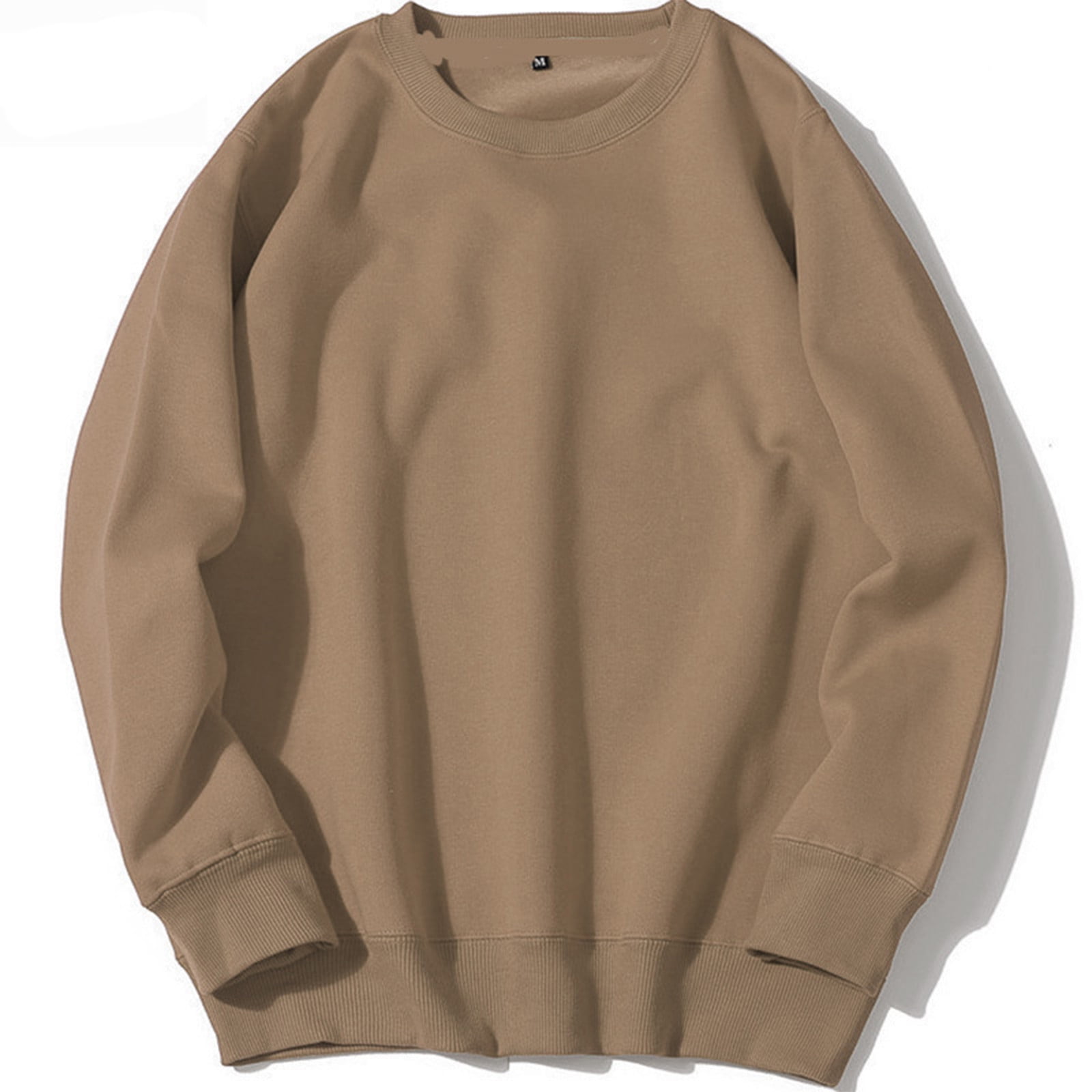 BSDJILFG Crew Neck Sweatshirt for Men Leisure Active Long Sleeve ...