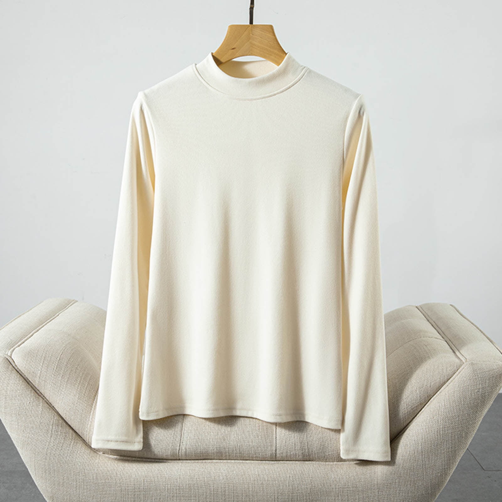 BSDJILFG Crewneck Sweaters for Women Fall Comfy Long Sleeve Basic Tees ...