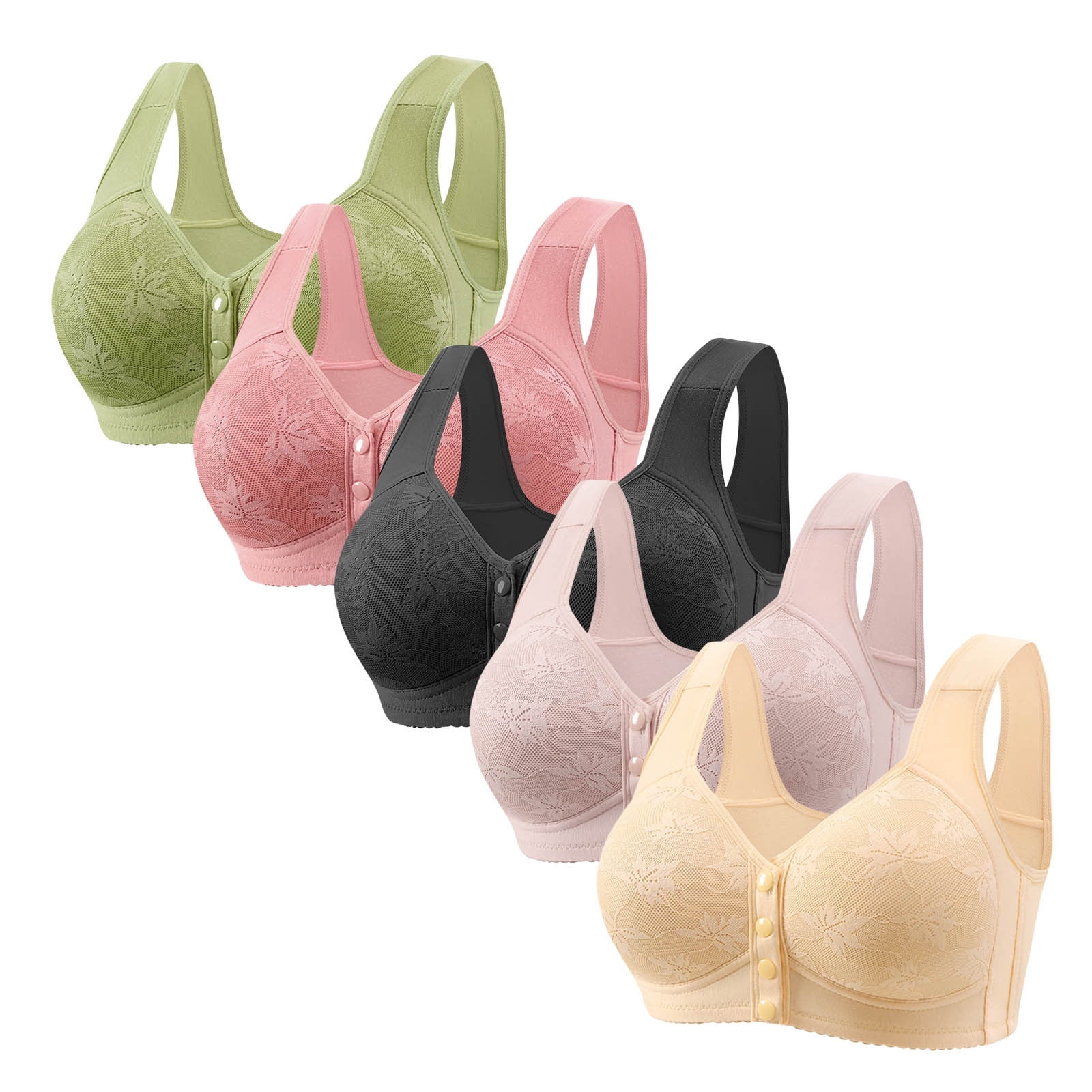BSDJILFG Daisy Bras for Older Women High Impact Large Bust Lace ...